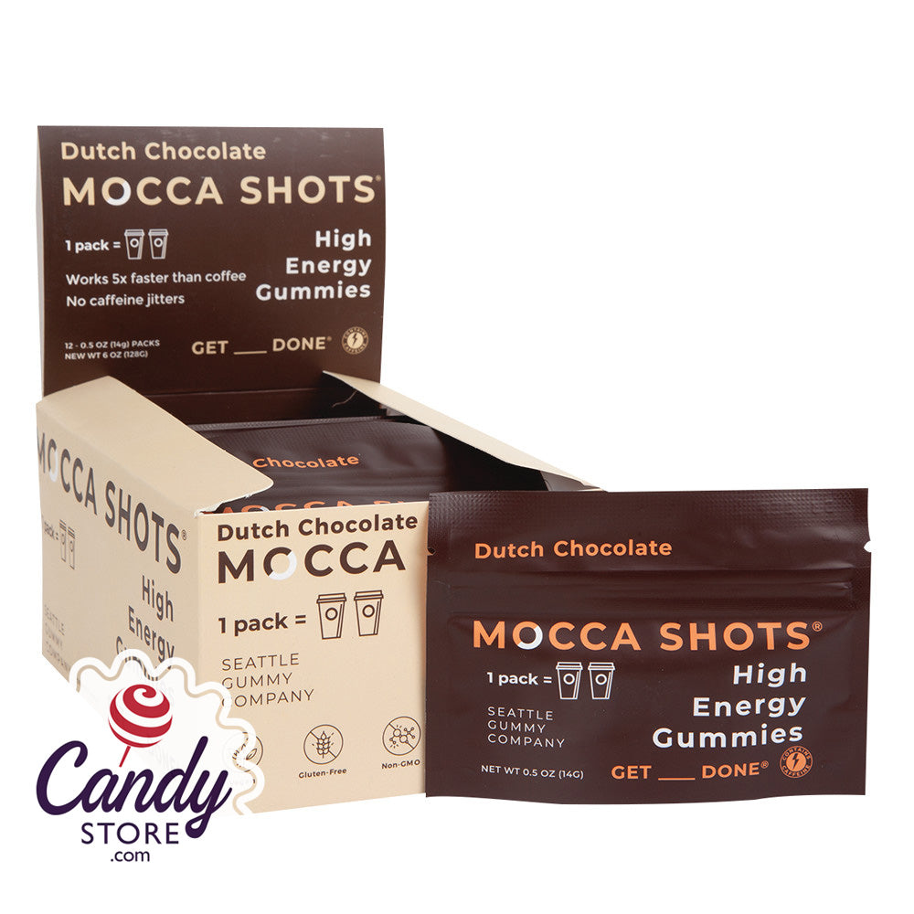 Dutch Chocolate Mocca Shots High Energy Gummies 12ct - CandyStore.com