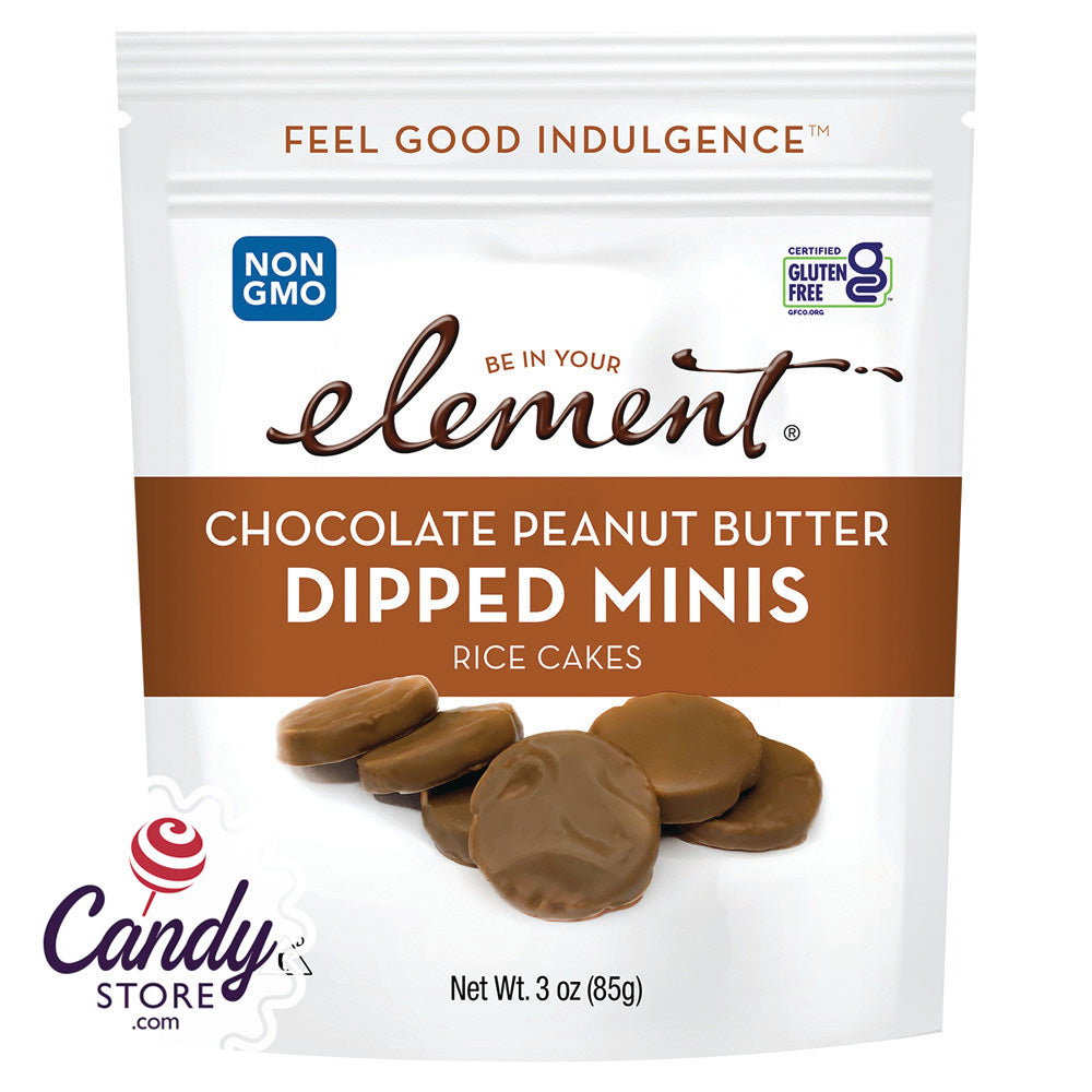Element Mini Rice Cakes Peanut Butter Dipped 8ct Pouches - CandyStore.com