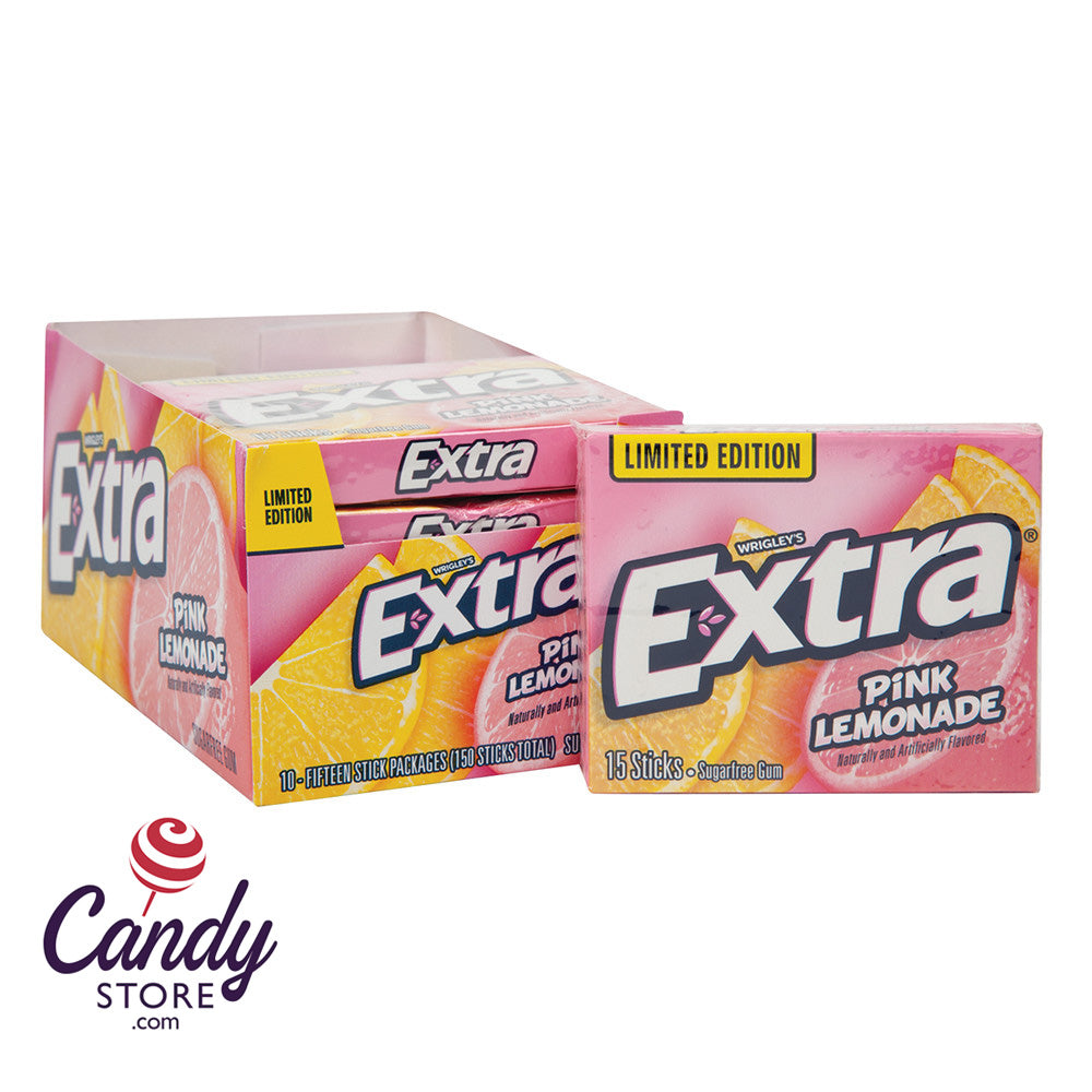 Extra Pink Lemonade 15-Stick Packages 10ct - CandyStore.com