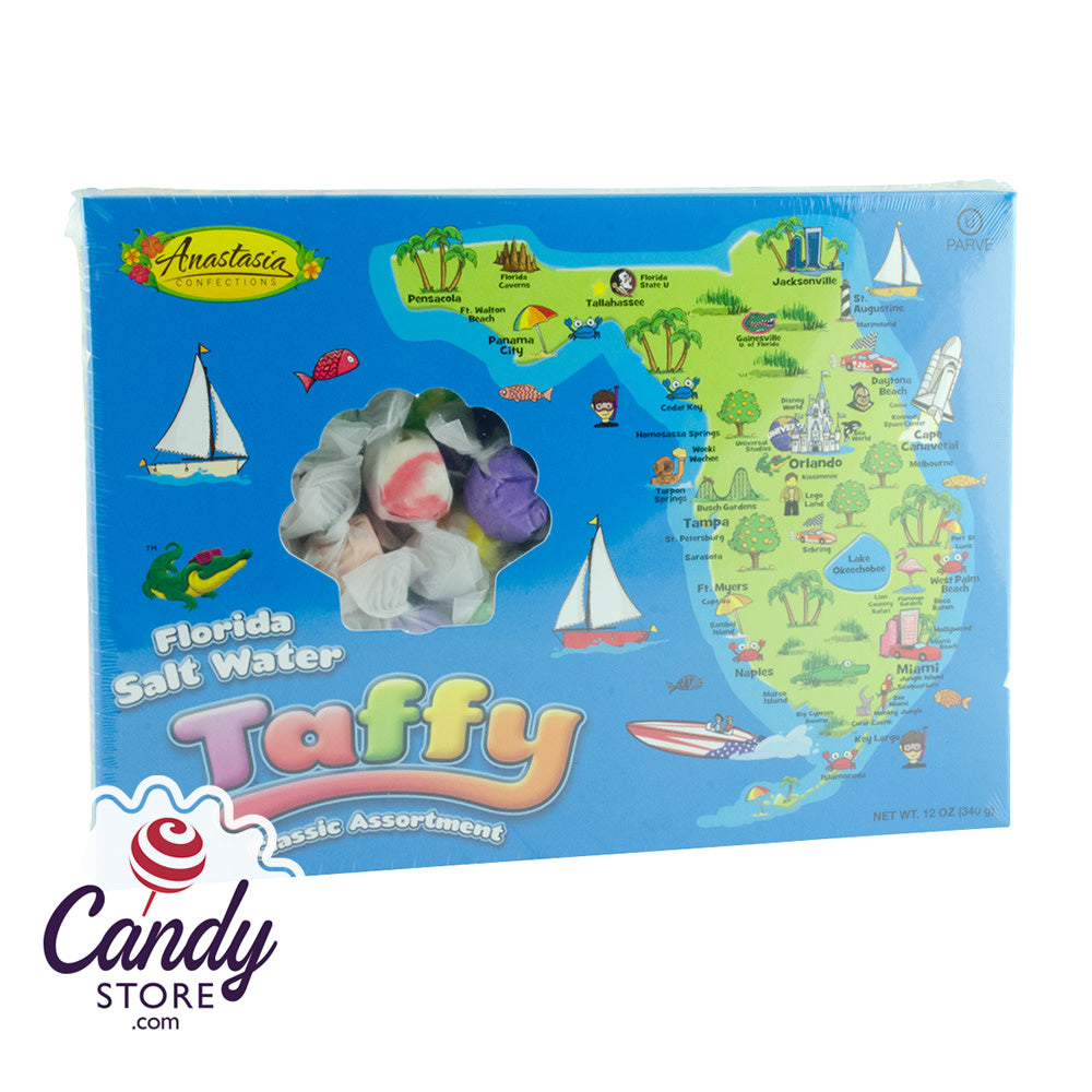 Florida Map Assorted Taffy Box Anastasia 12ct - CandyStore.com
