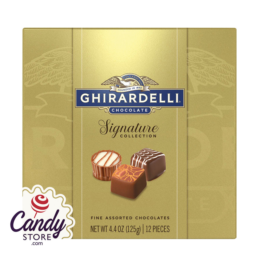 Ghirardelli Chocolate Gold Gift Box 6ct - CandyStore.com