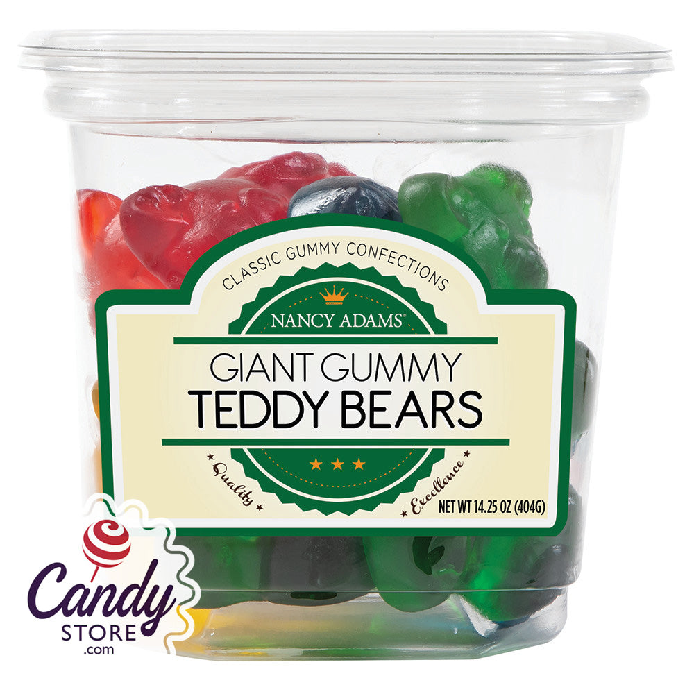 Giant Gummy Teddy Bears 12ct Tubs - CandyStore.com
