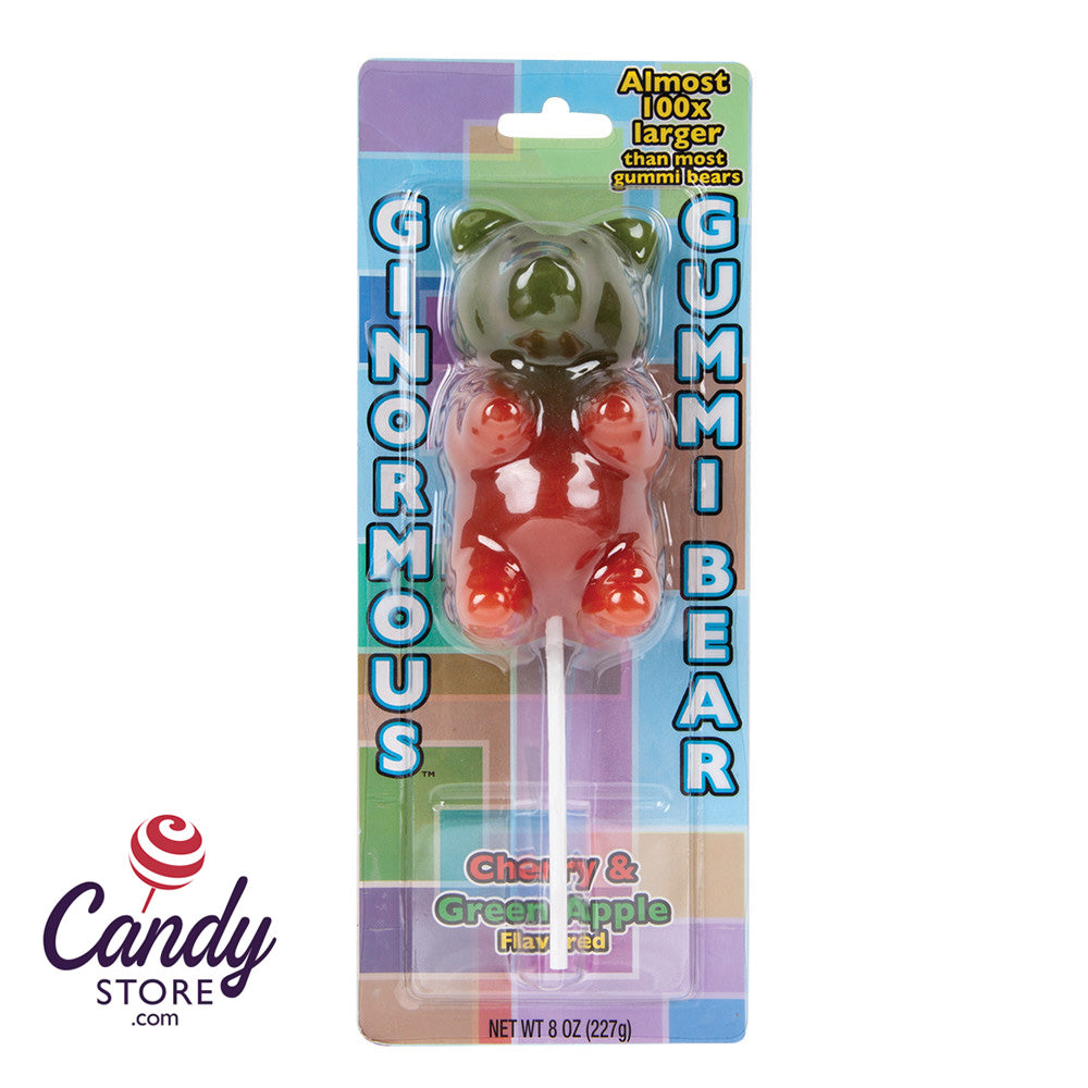 Ginormous Gummi Bear Pops 12ct - CandyStore.com
