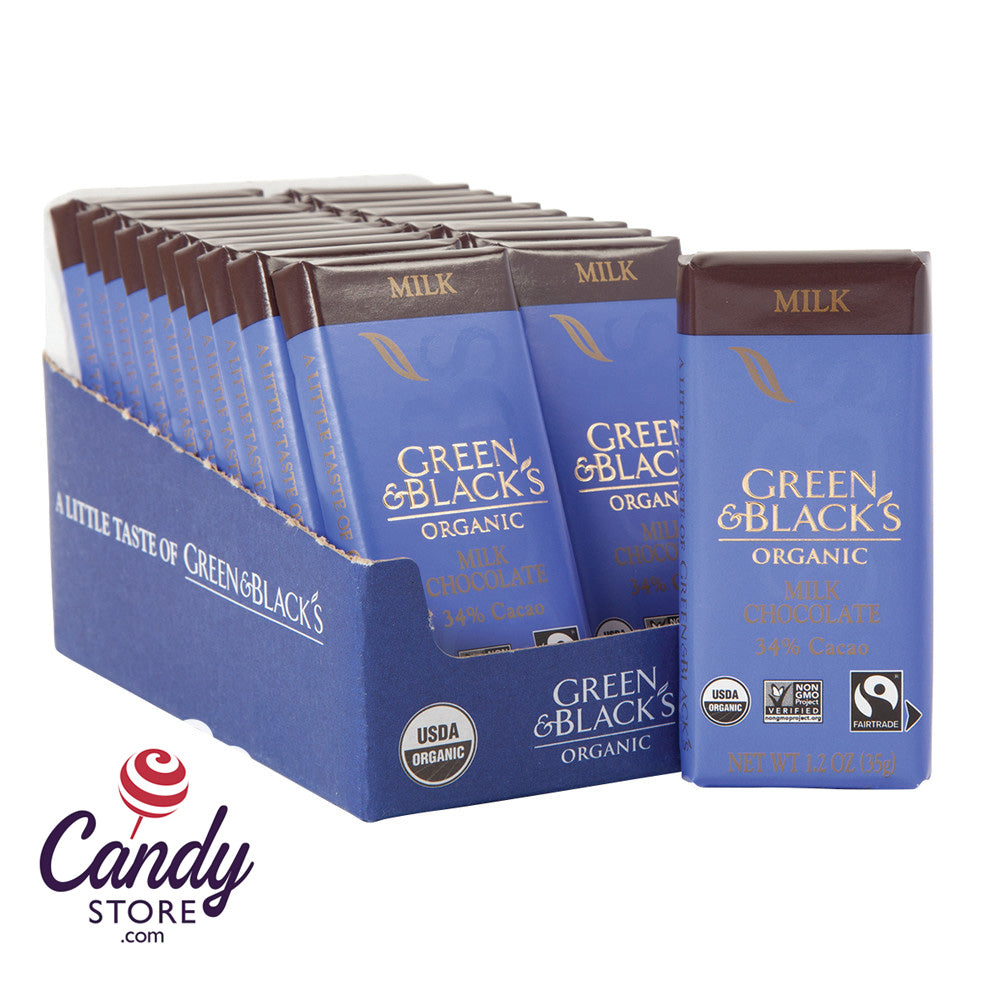Green & Black's Organic Milk Chocolate Bars 20ct - CandyStore.com