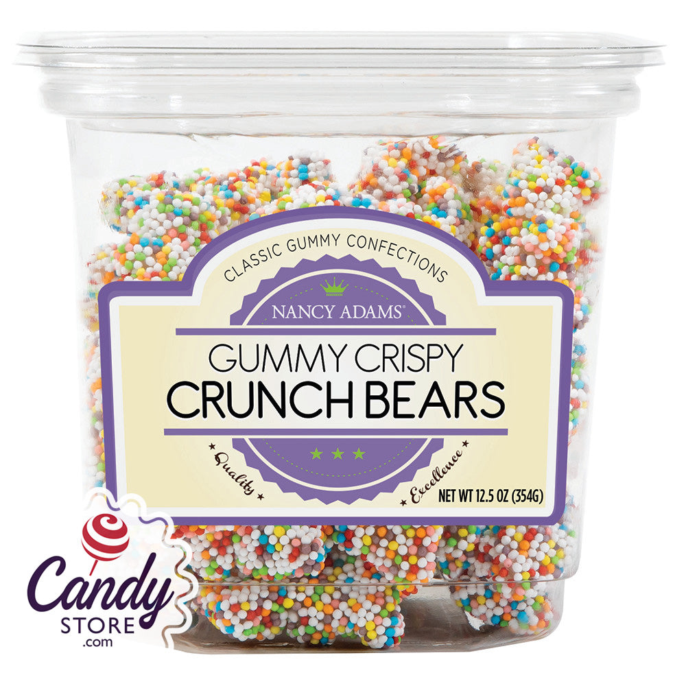 Gummy Crispy Crunch Bears Candy 12ct Tubs - CandyStore.com