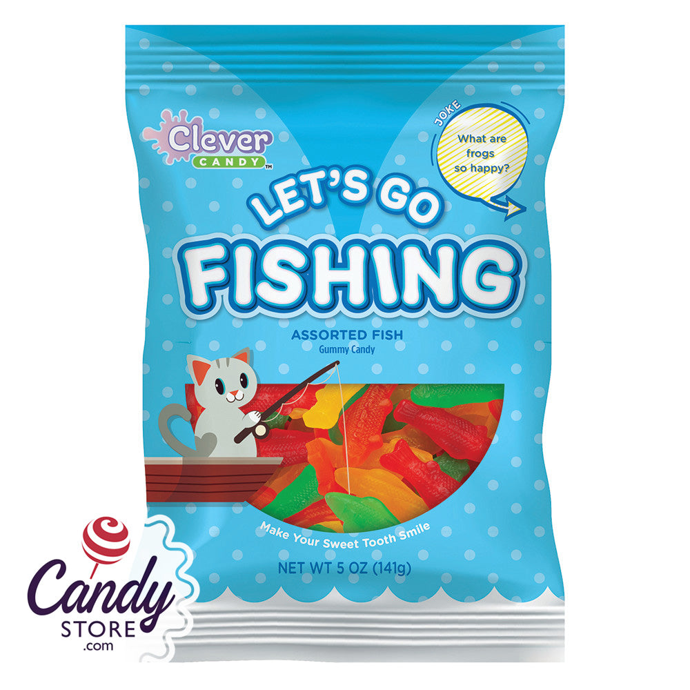 Gummy Fish Candy Assorted Lets Go Fishing 12ct - CandyStore.com