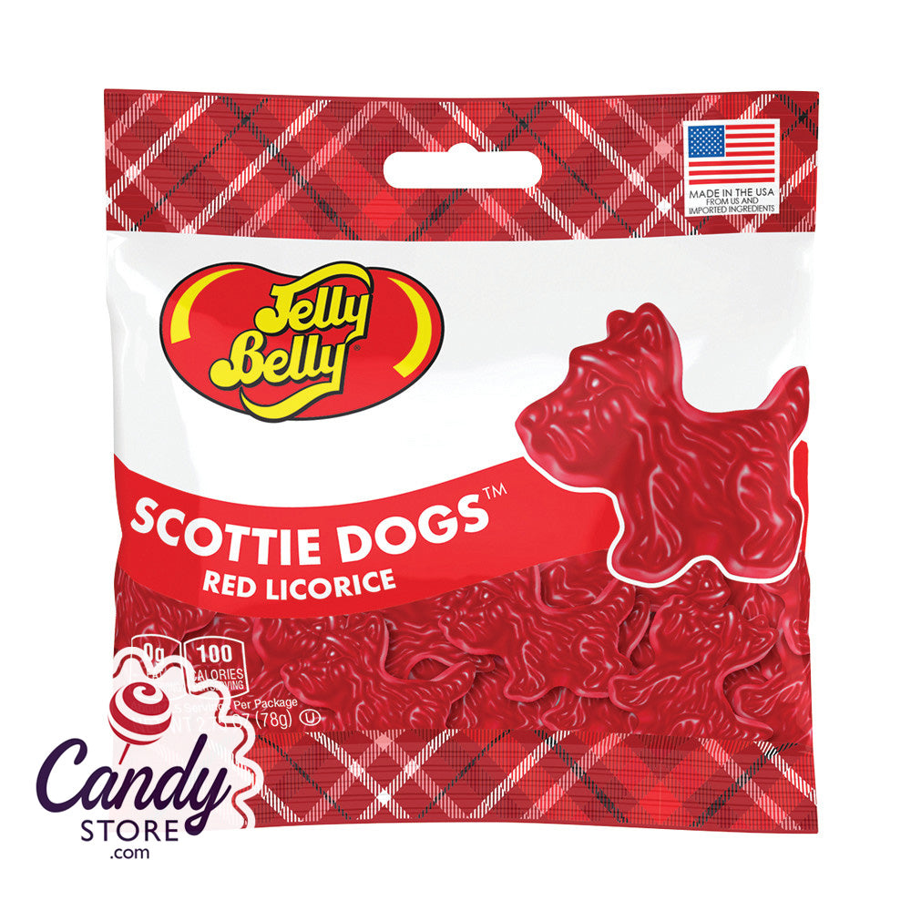 Scottie Dogs Red Licorice Jelly Belly 12ct - CandyStore.com