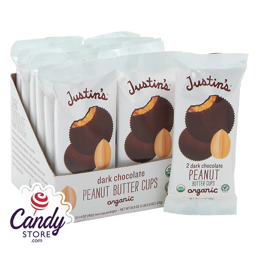 Justin's Dark Choc Peanut Butter Cups 12-Pack - CandyStore.com