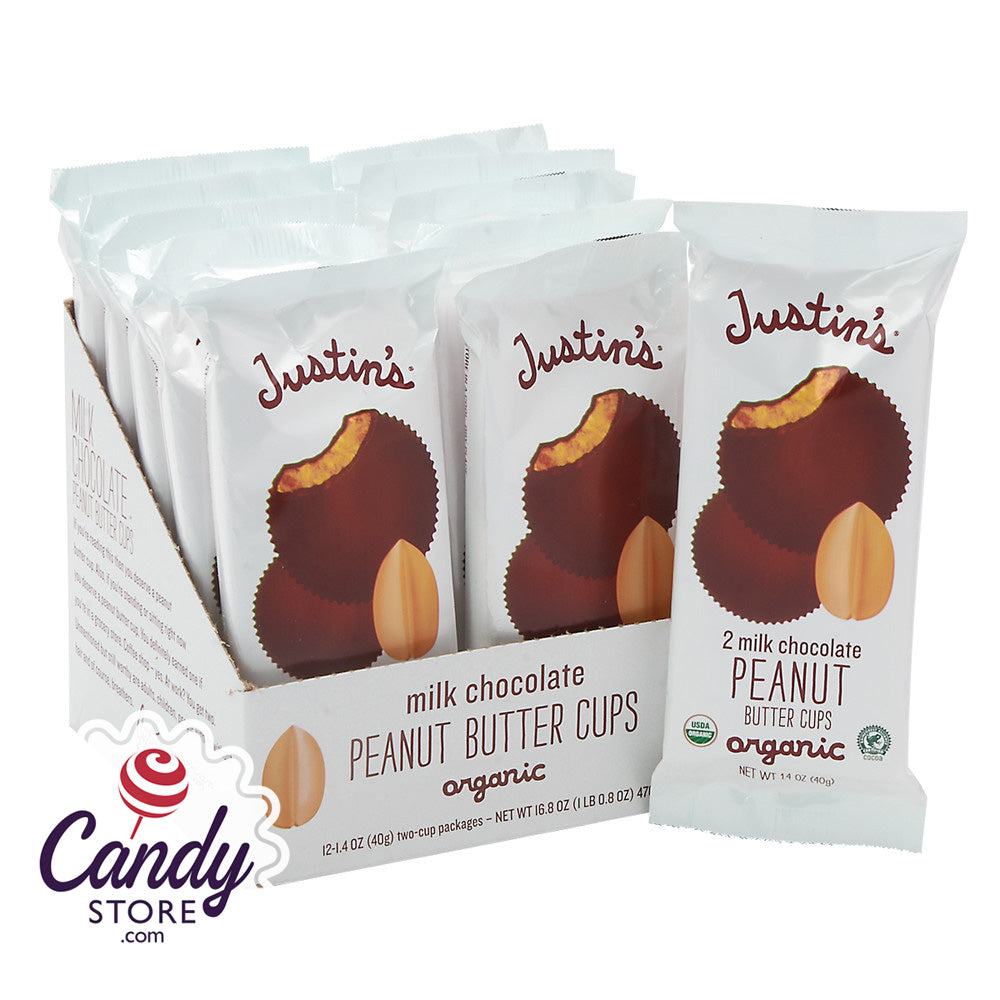 Justin's Milk Peanut Butter Cups 2-Pack, 12ct - CandyStore.com