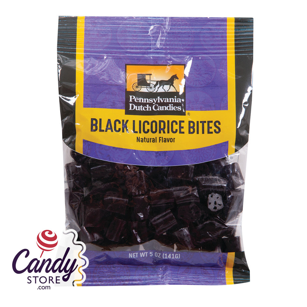 Licorice Bites Black 12ct Peg Bags - CandyStore.com