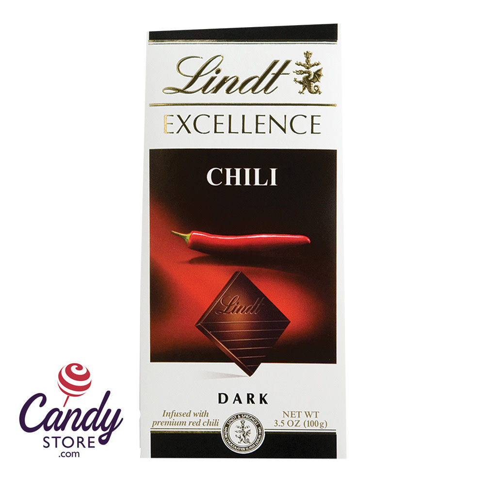 Lindt Excellence Chili Dark Chocolate Bars 12ct - CandyStore.com