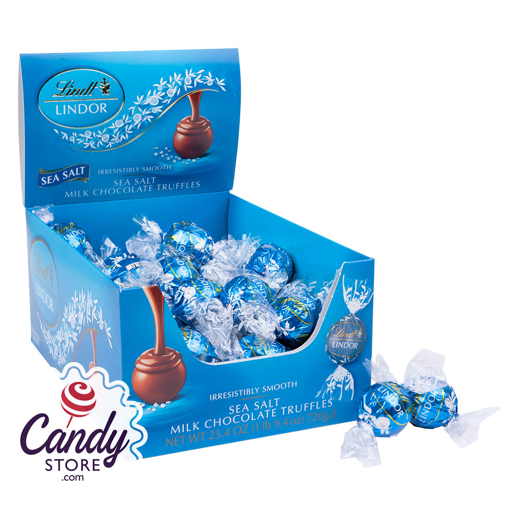 Lindt Lindor Milk Chocolate Sea Salt Truffles 60ct - CandyStore.com