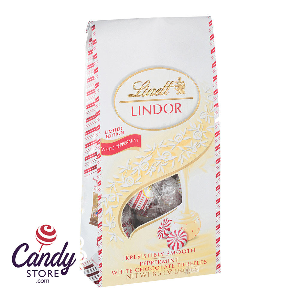 Lindt Lindor White Peppermint 12ct Pouches - CandyStore.com