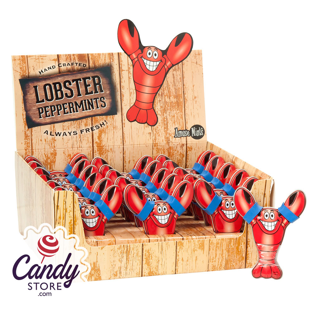 Lobster Sugar Free Amusemints Peppermint Mints 0.44oz Tins - 18ct ...
