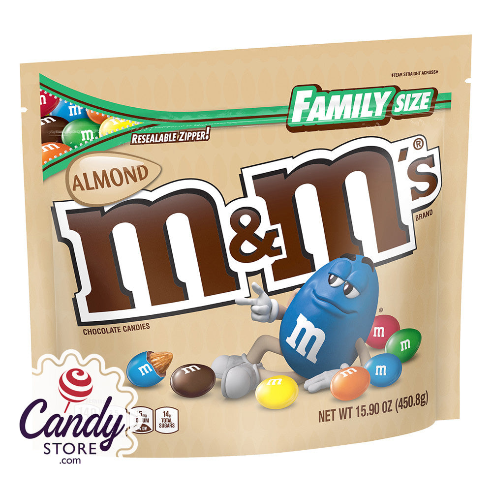 M&M's Almonds Candy Family Size 8ct Pouches - CandyStore.com