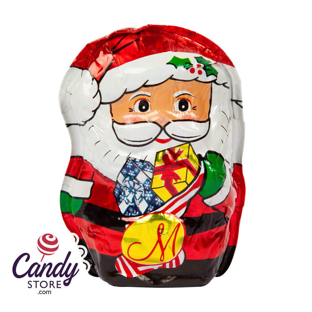 Milk Choc Santa Foiled Madelaine Semi-Solid 48ct - CandyStore.com