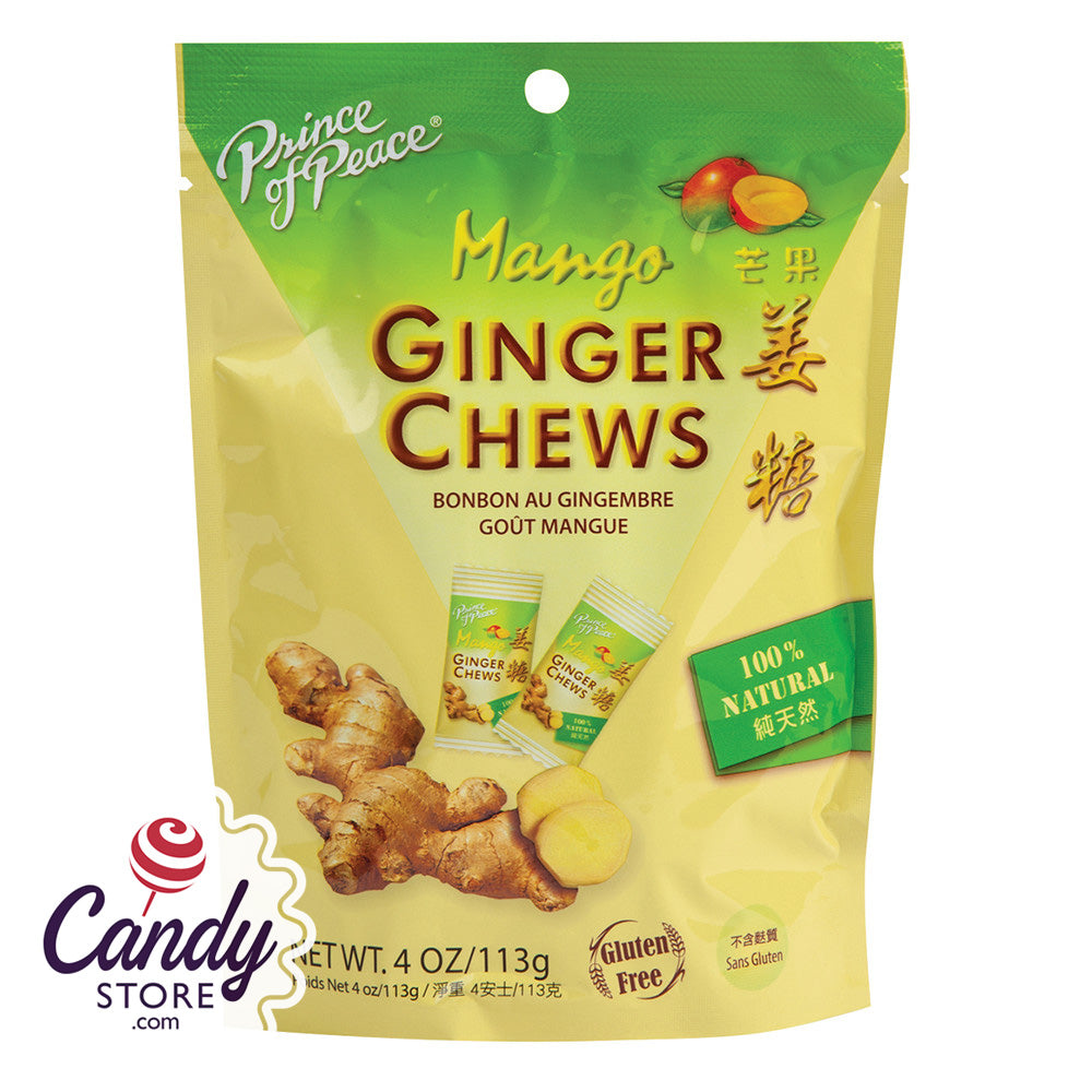 Mango Ginger Prince Of Peace Chews 12ct Pouches - CandyStore.com