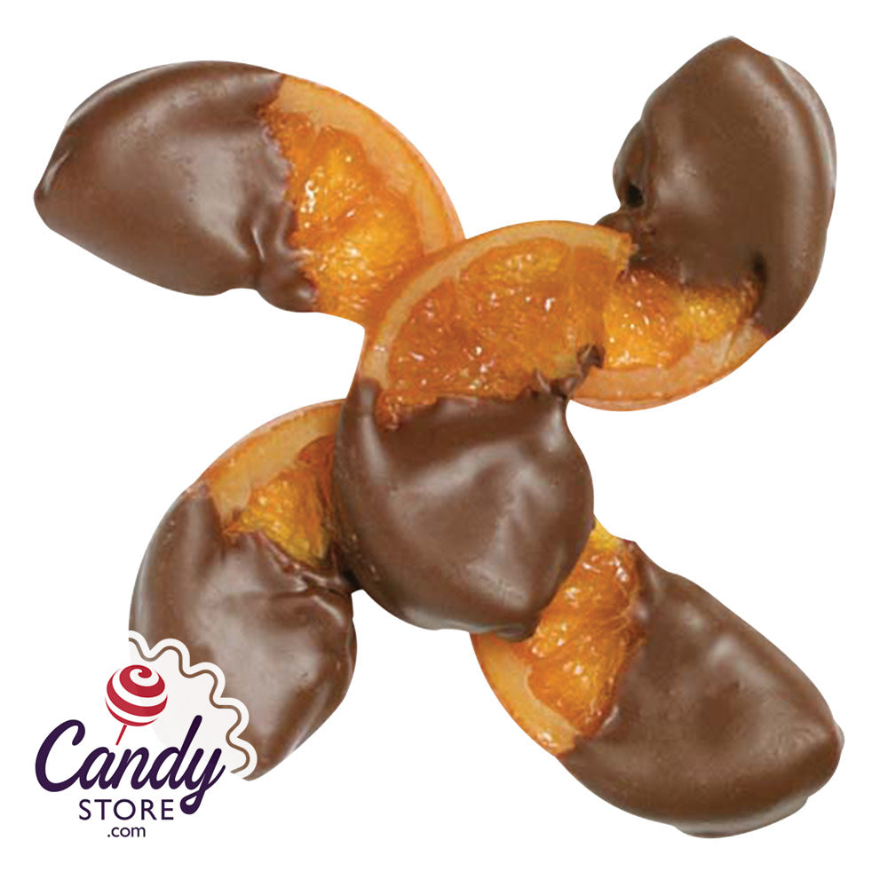 Milk Chocolate Half Dipped Oranges 5lb - CandyStore.com