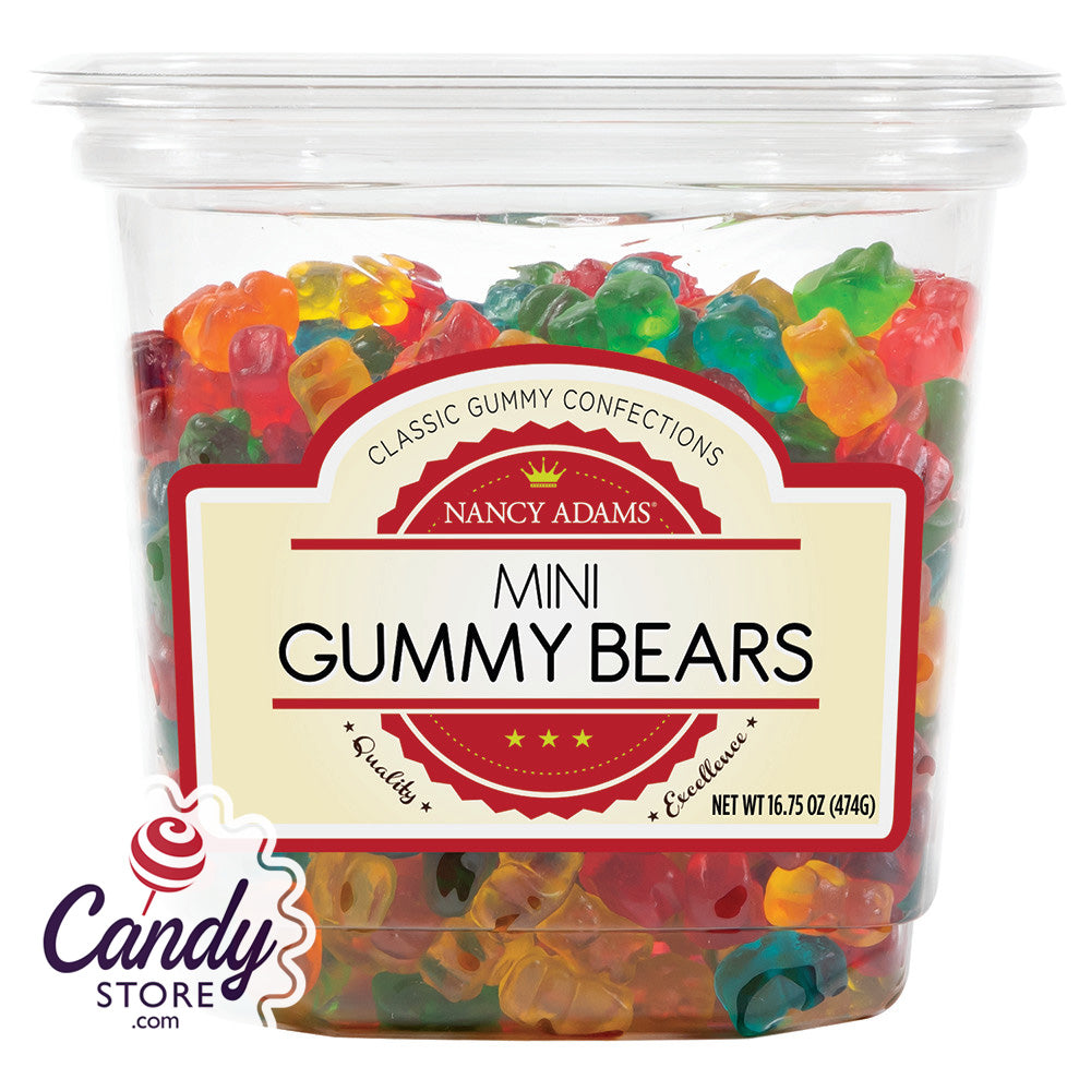 Mini Gummy Bears Candy 12ct Tubs - CandyStore.com