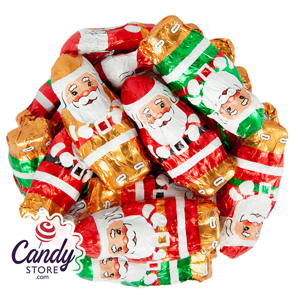 Mini Milk Chocolate Foiled Santas Madelaine 10lb - CandyStore.com