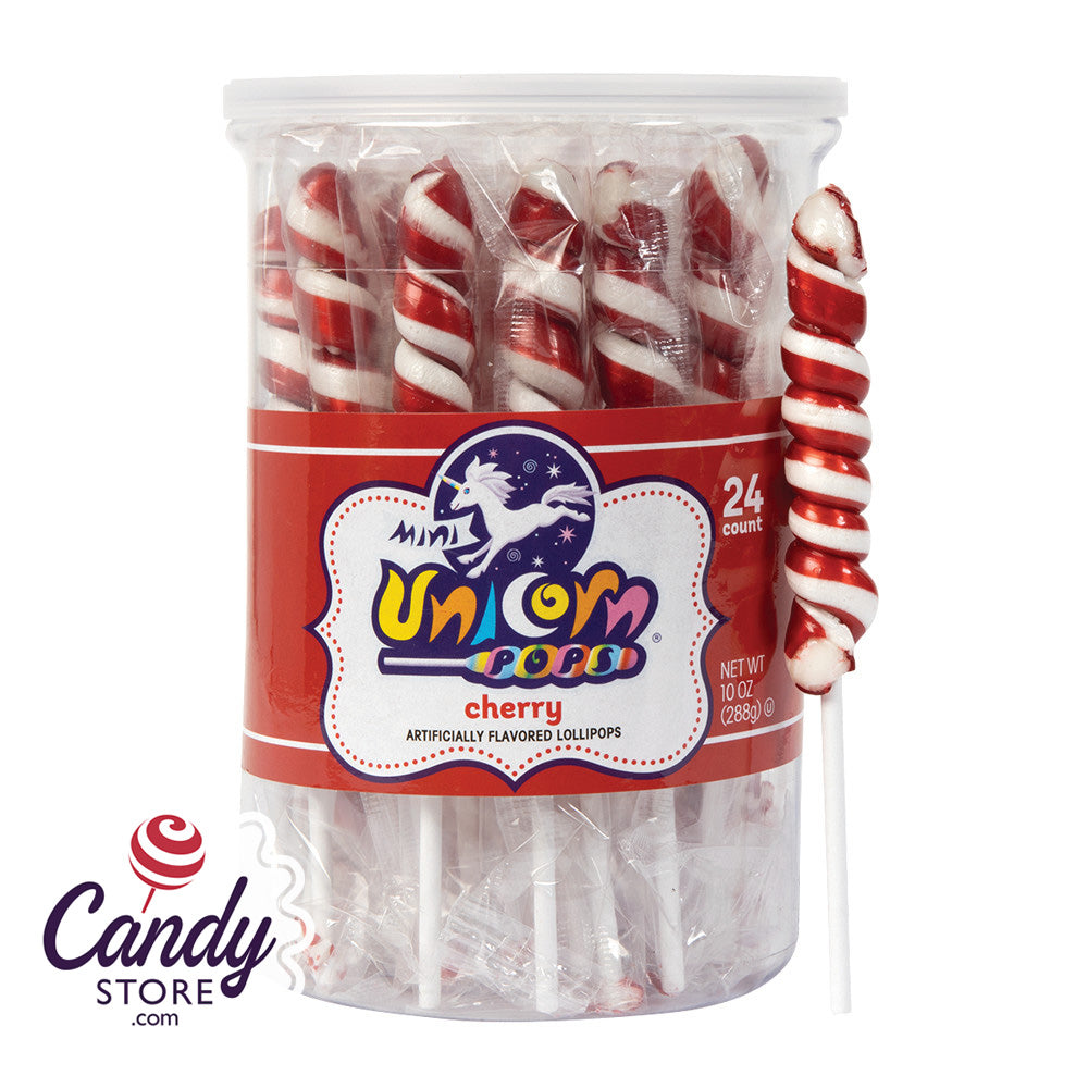 Mini Unicorn Pops Red Cherry 6ct Tubs - CandyStore.com
