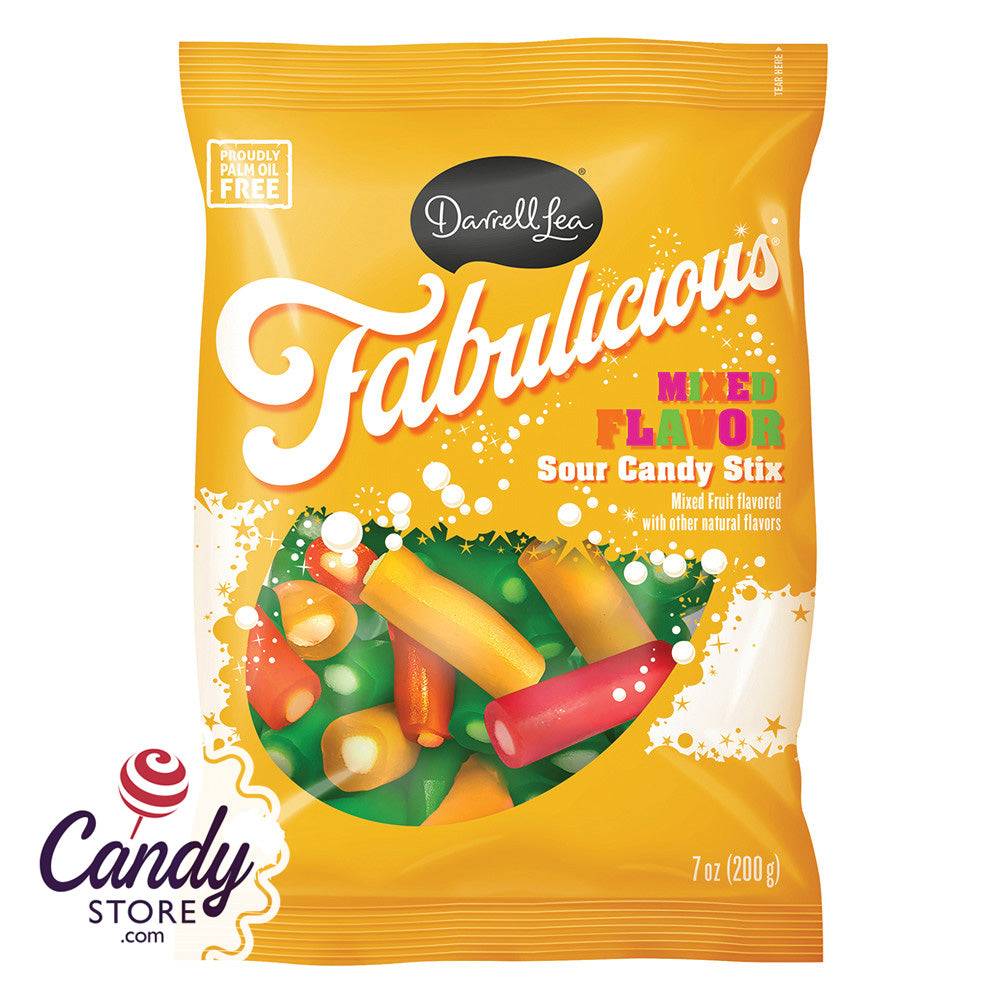 Mixed Flavor Darrell Lea Sour Candy Stix 8ct Bags - CandyStore.com