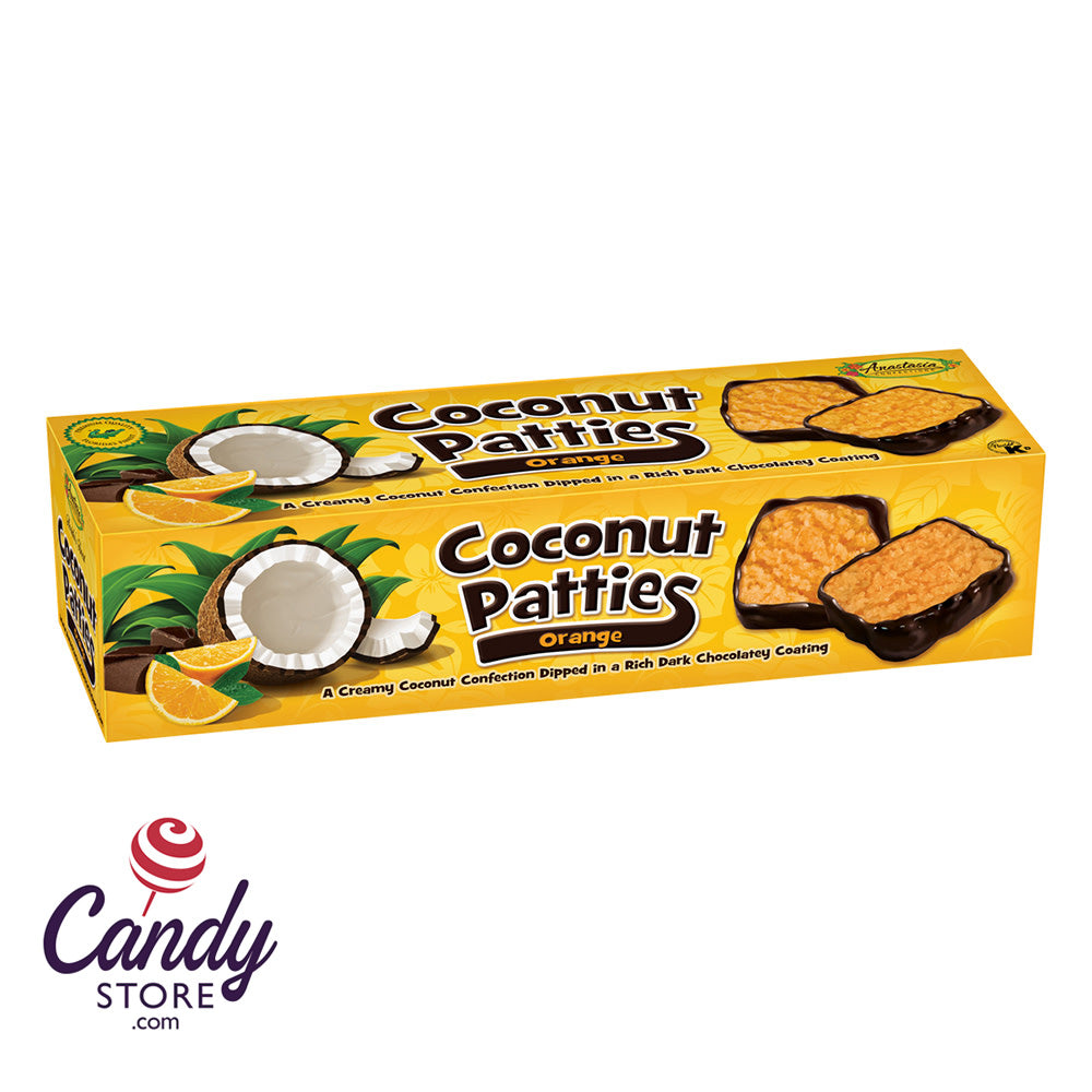 Orange Coconut Patties Box Anastasia 12ct - CandyStore.com