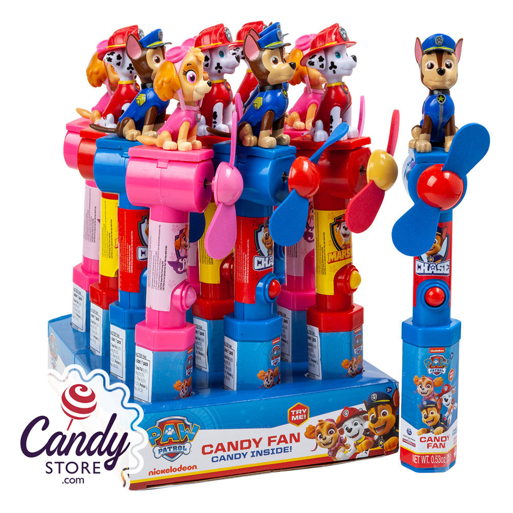 Paw Patrol Toy Candy Fan 12ct - CandyStore.com