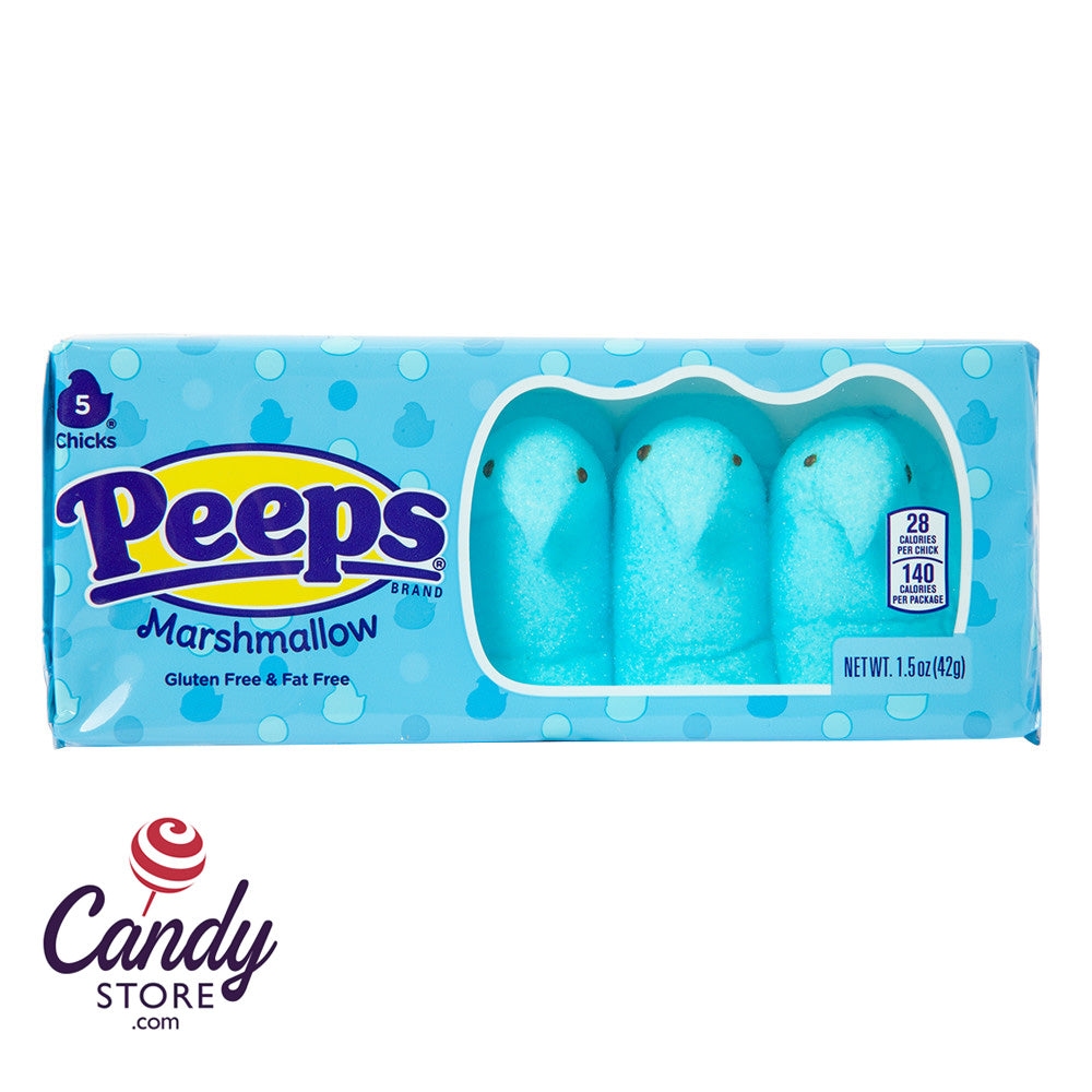 Peeps Blue Chicks 5-Piece Trays 24ct - CandyStore.com
