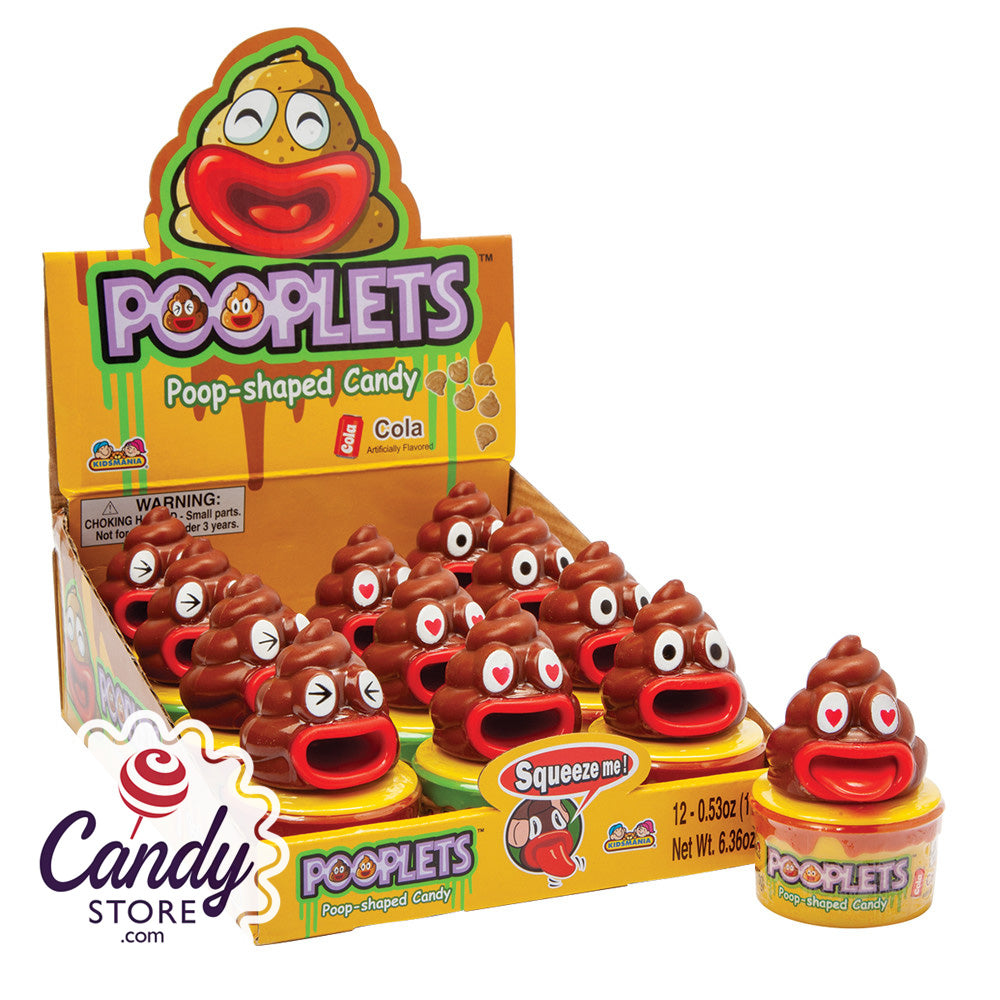 Pooplets Poop-Shaped Hard Candy 12ct - CandyStore.com