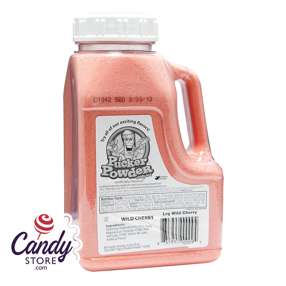 Pucker Powder Sour Red Wild Cherry Bottle 1ct - CandyStore.com