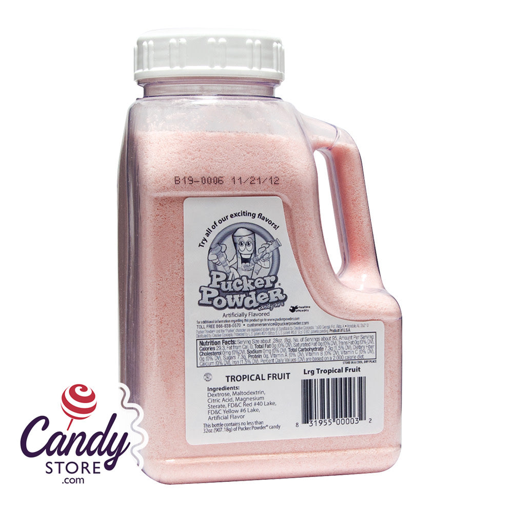 Pucker Powder Sweet Pink Tropical Fruit Bottle 1ct - CandyStore.com