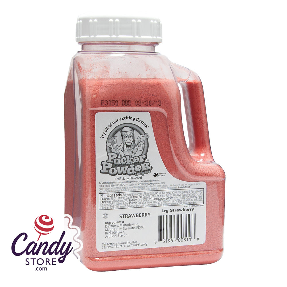 Pucker Powder Sweet Red Strawberry Bottle 1ct - CandyStore.com