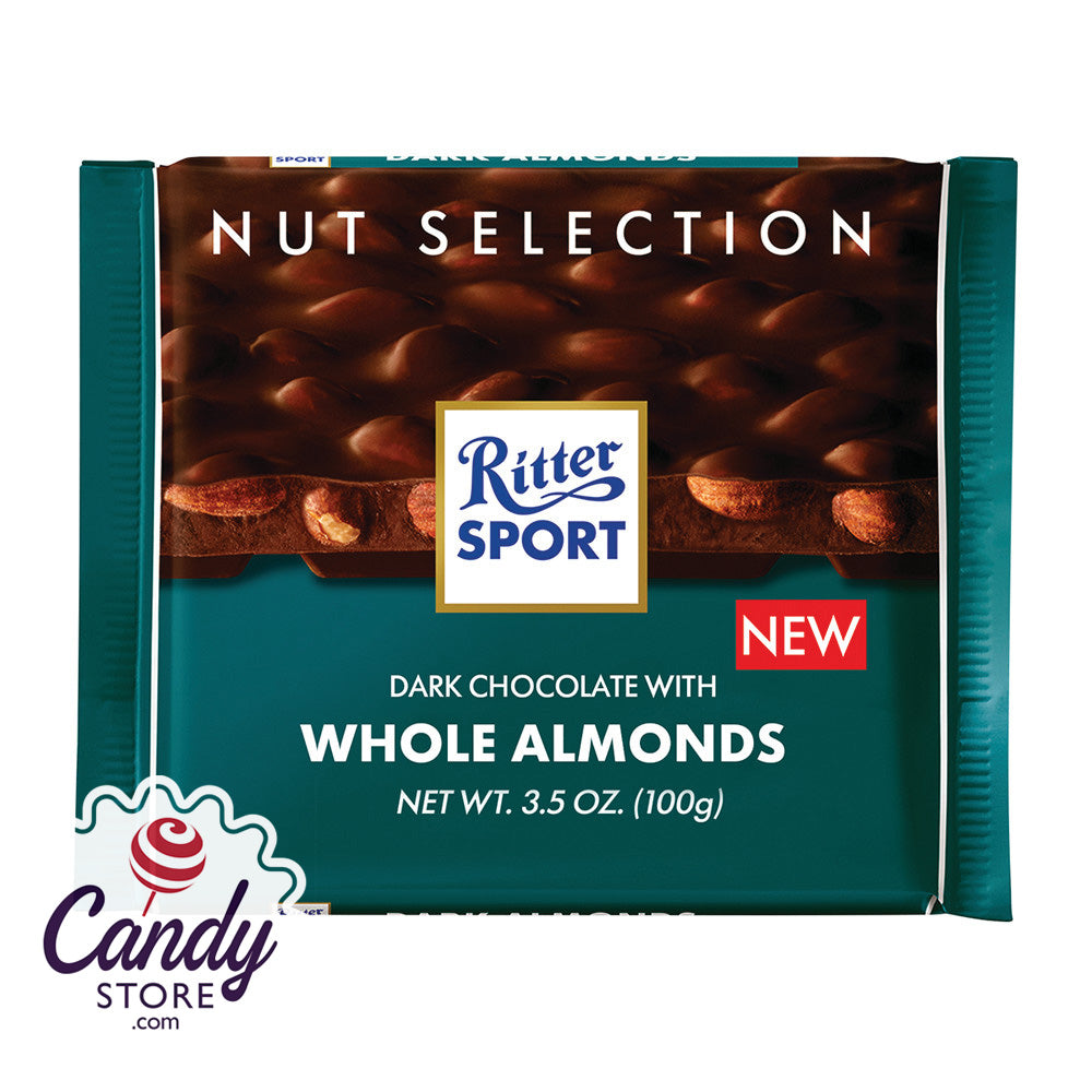 Ritter Sport Whole Almond Dark Chocolate Bars 11ct - CandyStore.com