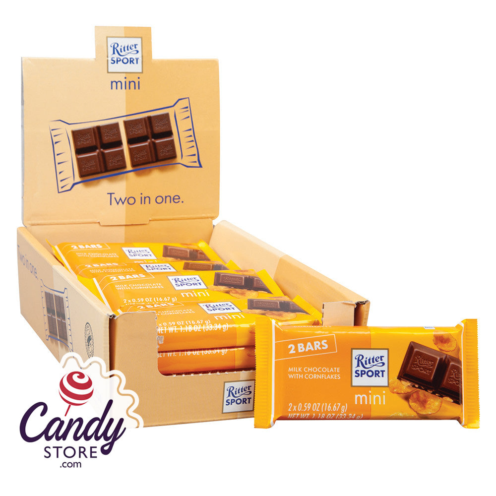 Ritter Sport Milk Choc w/ Corn Flakes Bars 16ct - CandyStore.com