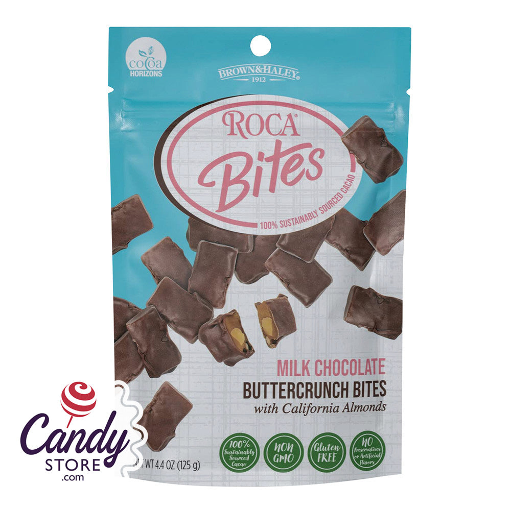 Roca Bites Milk Chocolate Brown & Haley 8ct Pouches - CandyStore.com