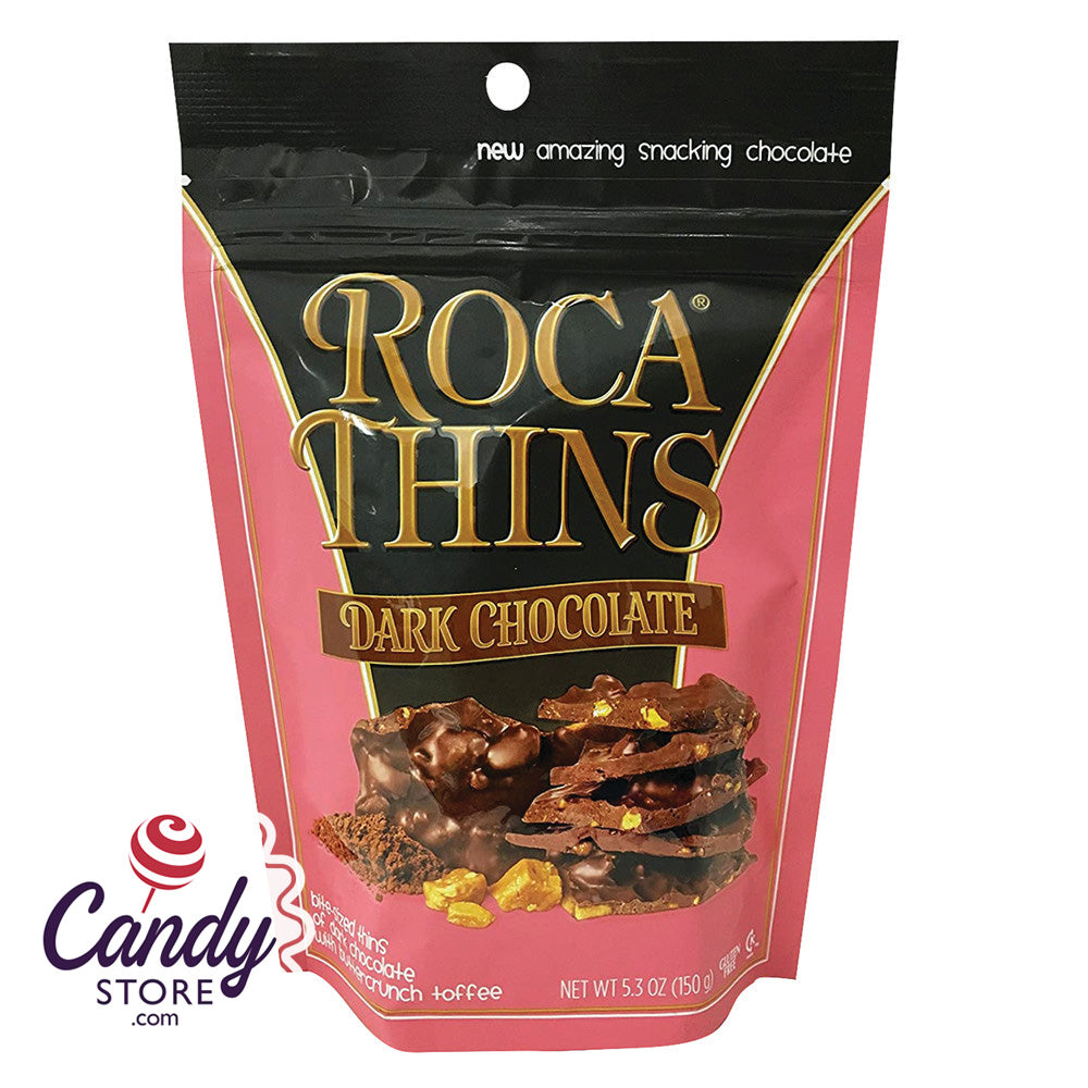 Roca Thins Dark Chocolate Brown & Haley 8ct Pouches - CandyStore.com