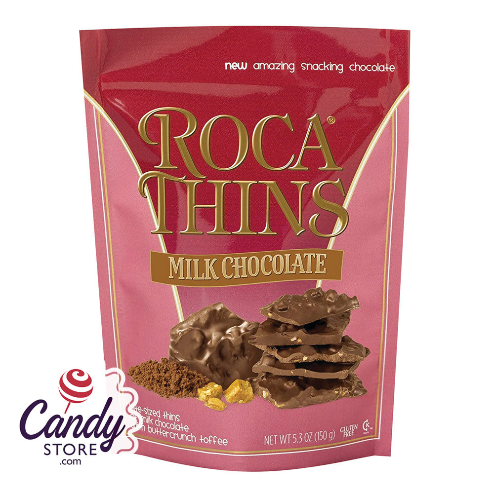 Roca Thins Milk Chocolate Brown & Haley 8ct Pouches - CandyStore.com