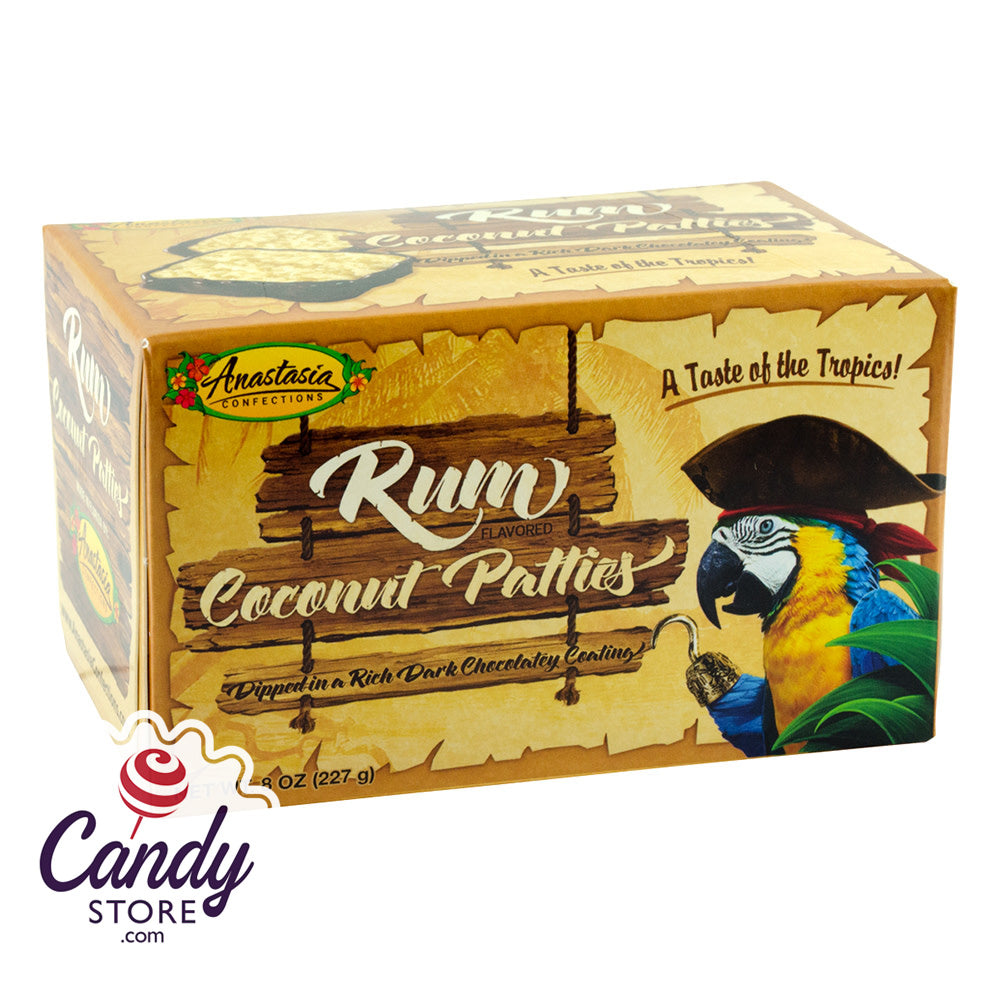 Rum Coconut Patties Box Anastasia 12ct - CandyStore.com