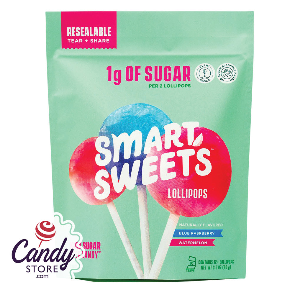 Smart Sweets Lollipops 10ct Pouches - CandyStore.com