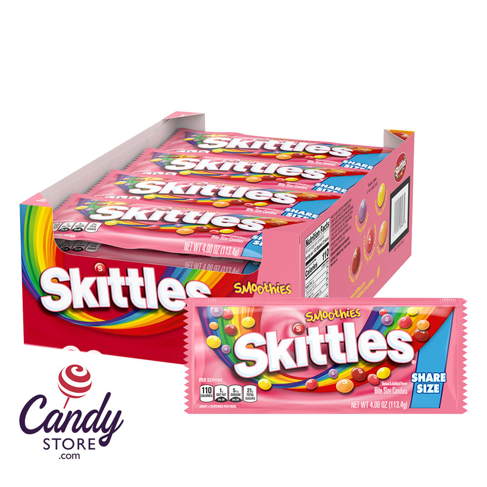 Smoothies Skittles Candy 24ct Share Size Bags - CandyStore.com