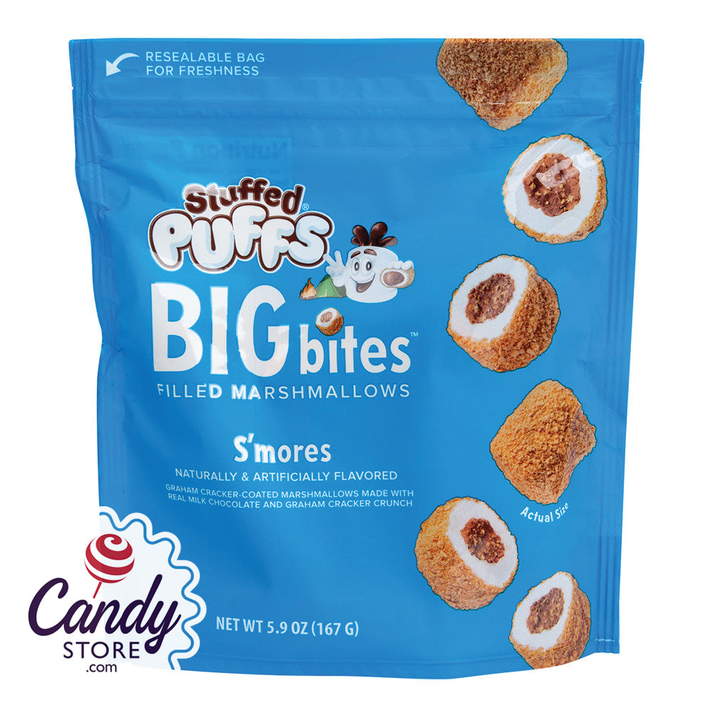 S'mores Stuffed Puffs Big Bites 8ct Pouches - CandyStore.com
