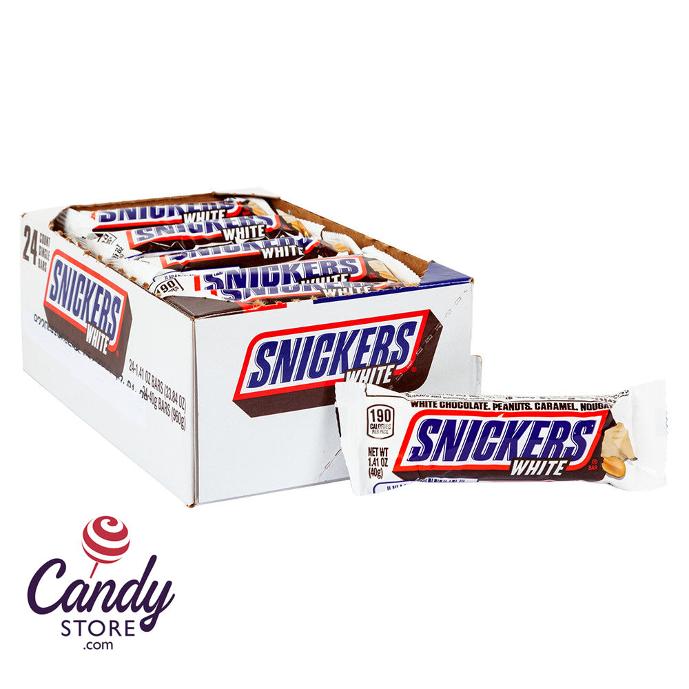 Snickers White Chocolate Bars 24ct - CandyStore.com