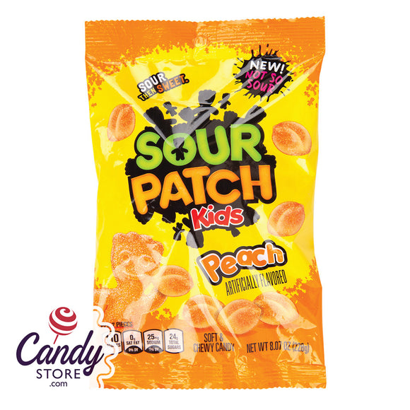 Sour Patch Kids Peaches Candy 12ct Peg Bags - CandyStore.com