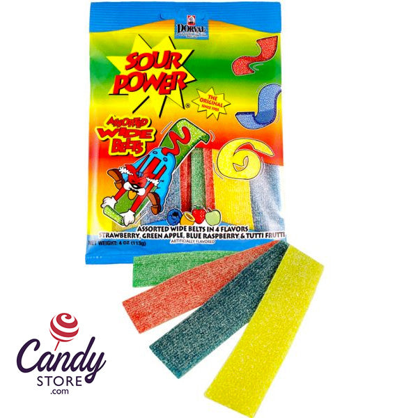 Sour Power Assorted Wide Belts - 12ct | CandyStore.com