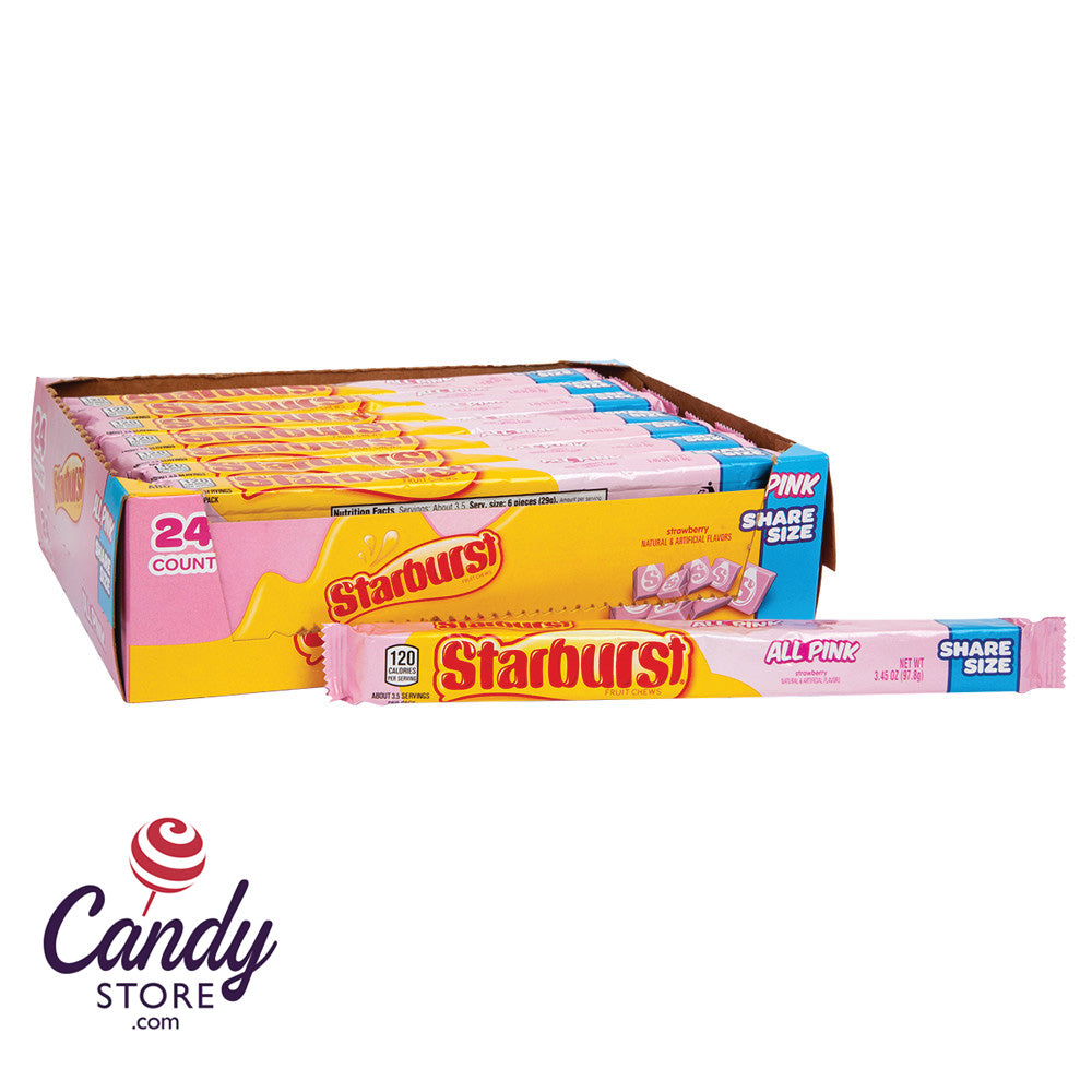 Starburst All Pink Candy 24ct Share Size Bags - CandyStore.com