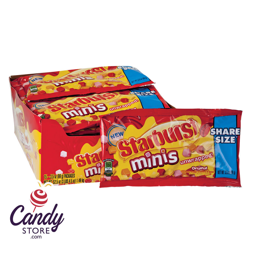 Starburst Unwrapped Minis 15ct Share Bags - CandyStore.com