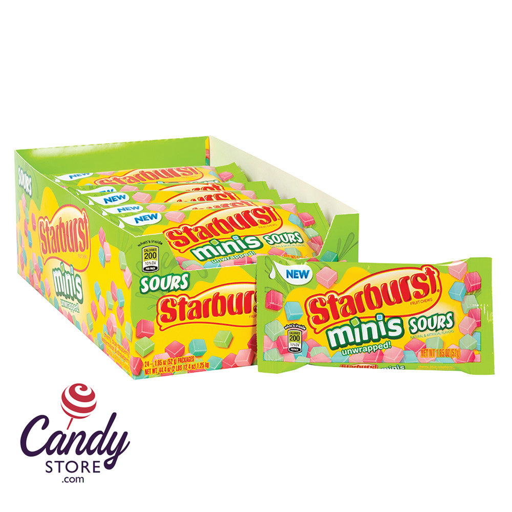 Starburst Minis Sours Unwrapped 24ct Bags - CandyStore.com