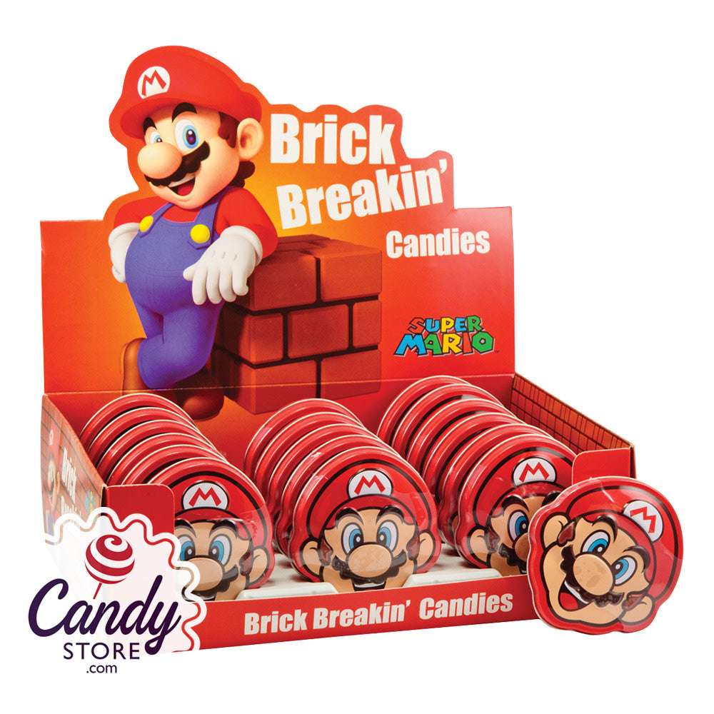 Super Mario Brick Breakin' Candies 18ct Tins - CandyStore.com