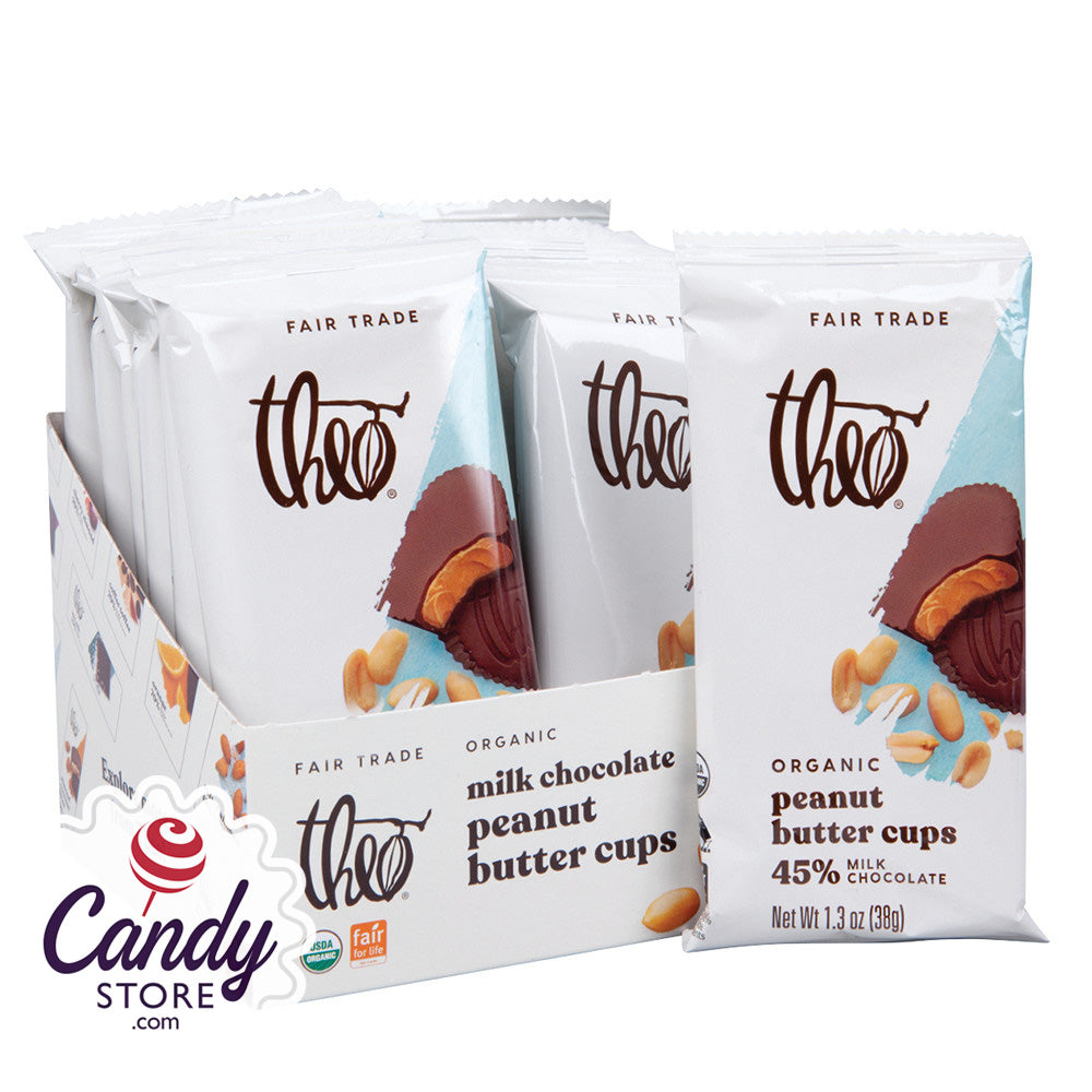 Theo Milk Chocolate Peanut Butter Cups 12ct - CandyStore.com